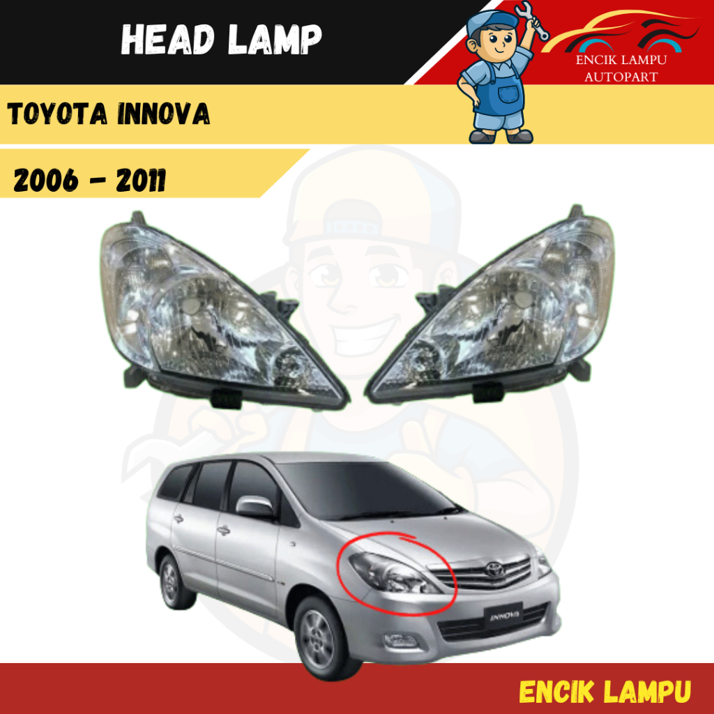 Head Lamp Toyota Innova 2005 Lampu Kereta Headlamp Front Lamp Lights ...