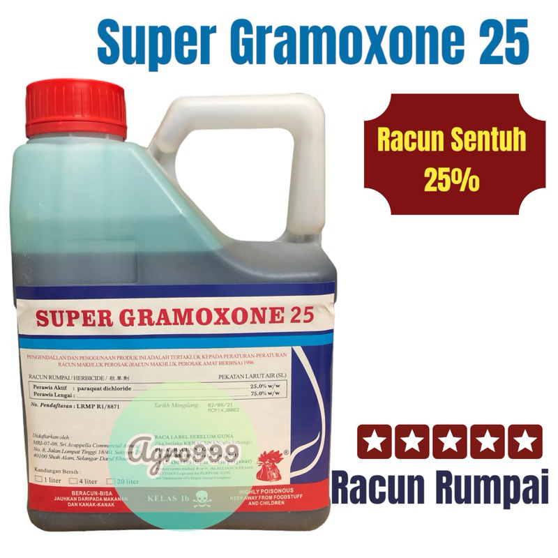 Racun Sentuh 25%(fomula baru) 4L original cepat mati/tak rosak akar ...