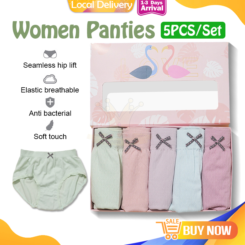 Spender Women Panties Underwear Paper Box 5 Pcs Panties Set Spandex ...