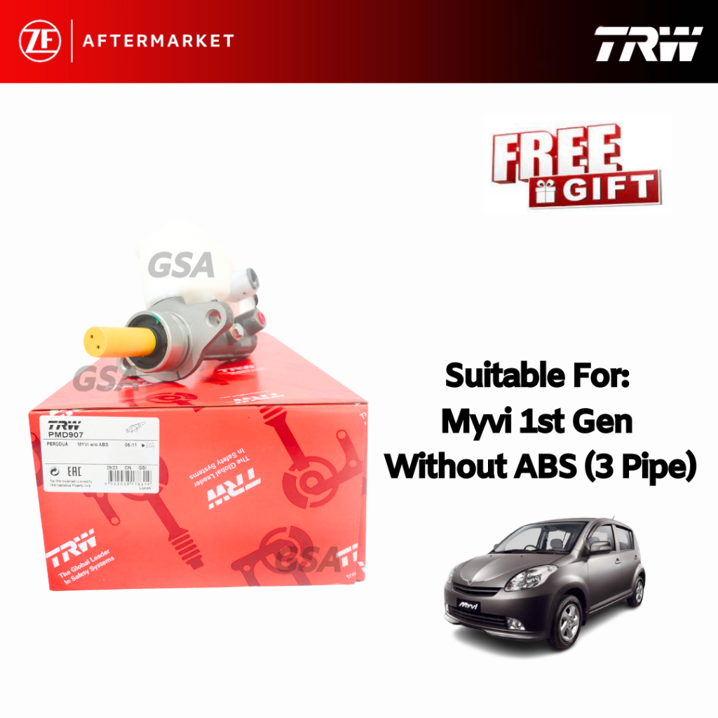 TRW Brake Master Pump Cylinder - Perodua Myvi 1st Gen ( PMD907 No-ABS ...