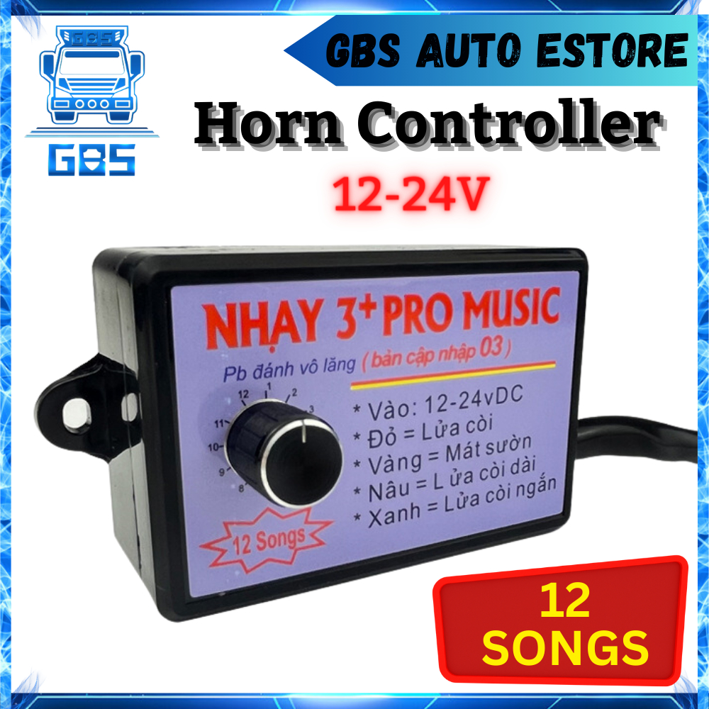GBS Truck/Lori 3+ Pro Music Horn Controller 12 Sound Electric Horn ...