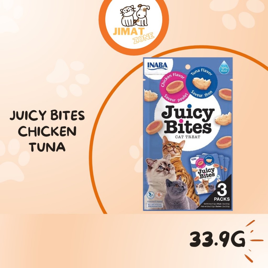 Inaba Juicy Bites Cat Treat Chicken & Tuna (11.3g x 3pack) 33.9G ...