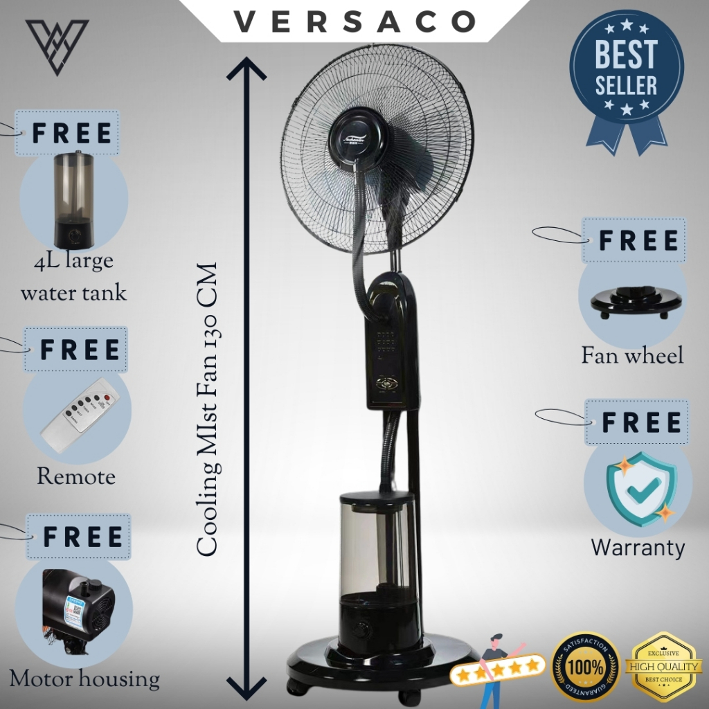 5 Blades 16 Inch Cooling Mist Stand Fan Design Household Spray Electric ...