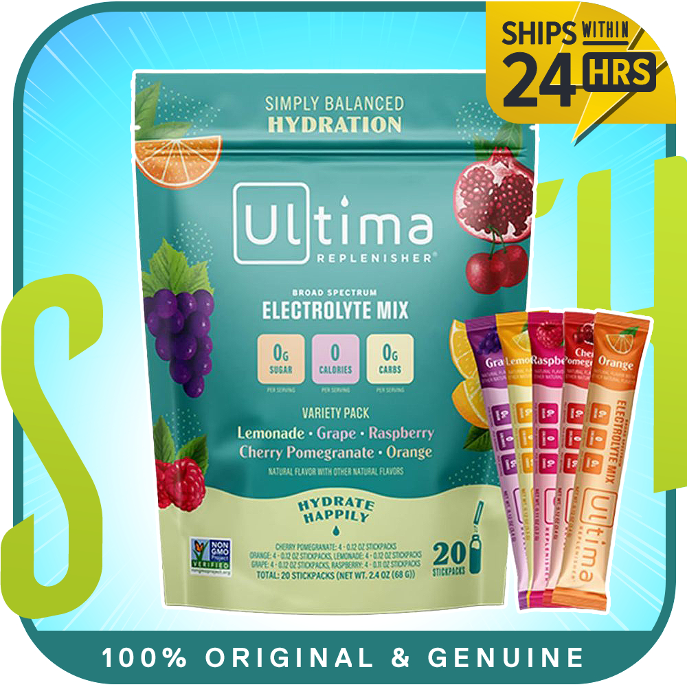 Ultima Replenisher Daily Electrolyte Drink Mix, Stickpacks, Hydration ...