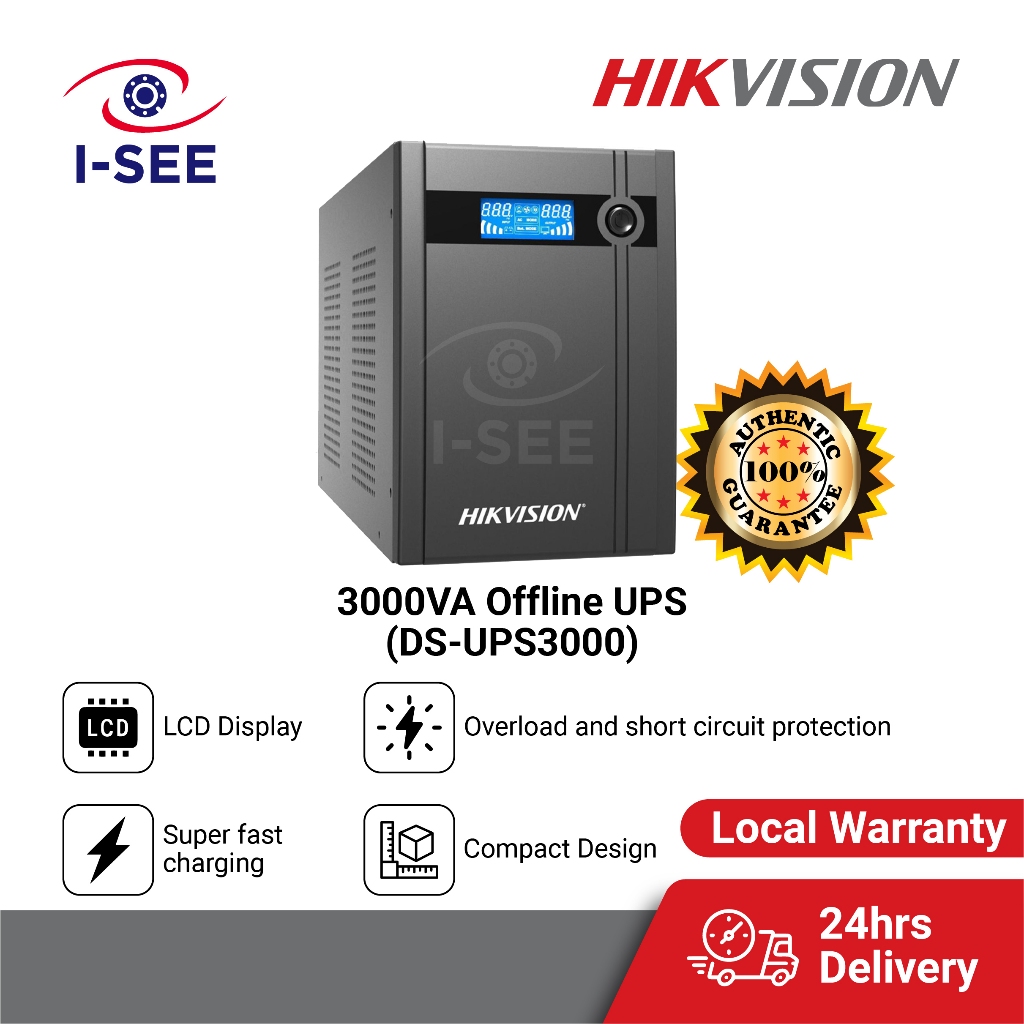 Hikvision UPS 1000VA DS-UPS1000 / 3000VA DS-UPS3000 Backup battery ...