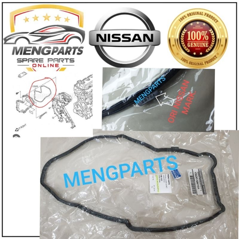 ORIGINAL NISSAN FRONTIER D22 NAVARA D40T D23 NP300 TIMING COVER GASKET ...