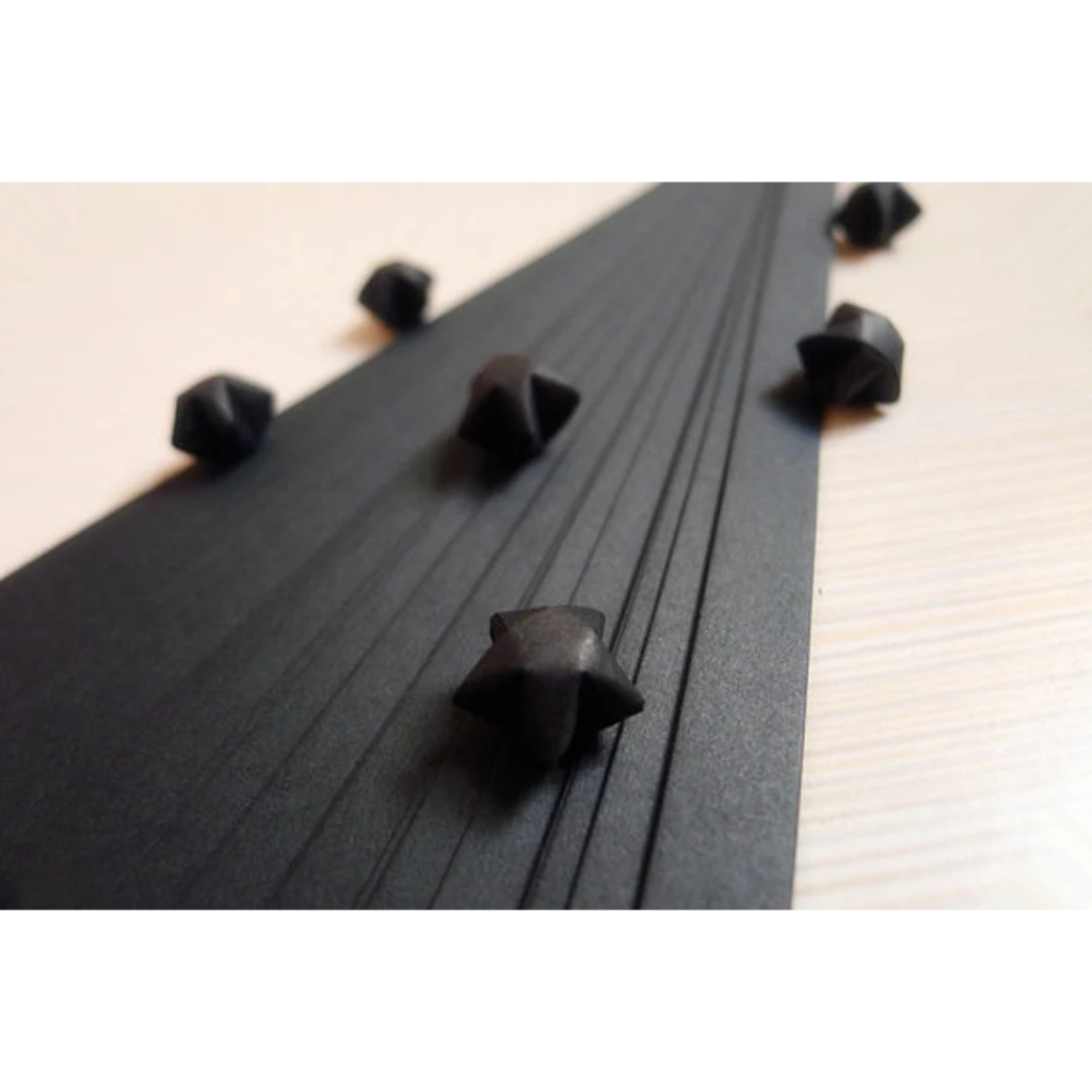 100pcs Black Origami Paper Lucky Star Folding Paper Strips Kertas ...