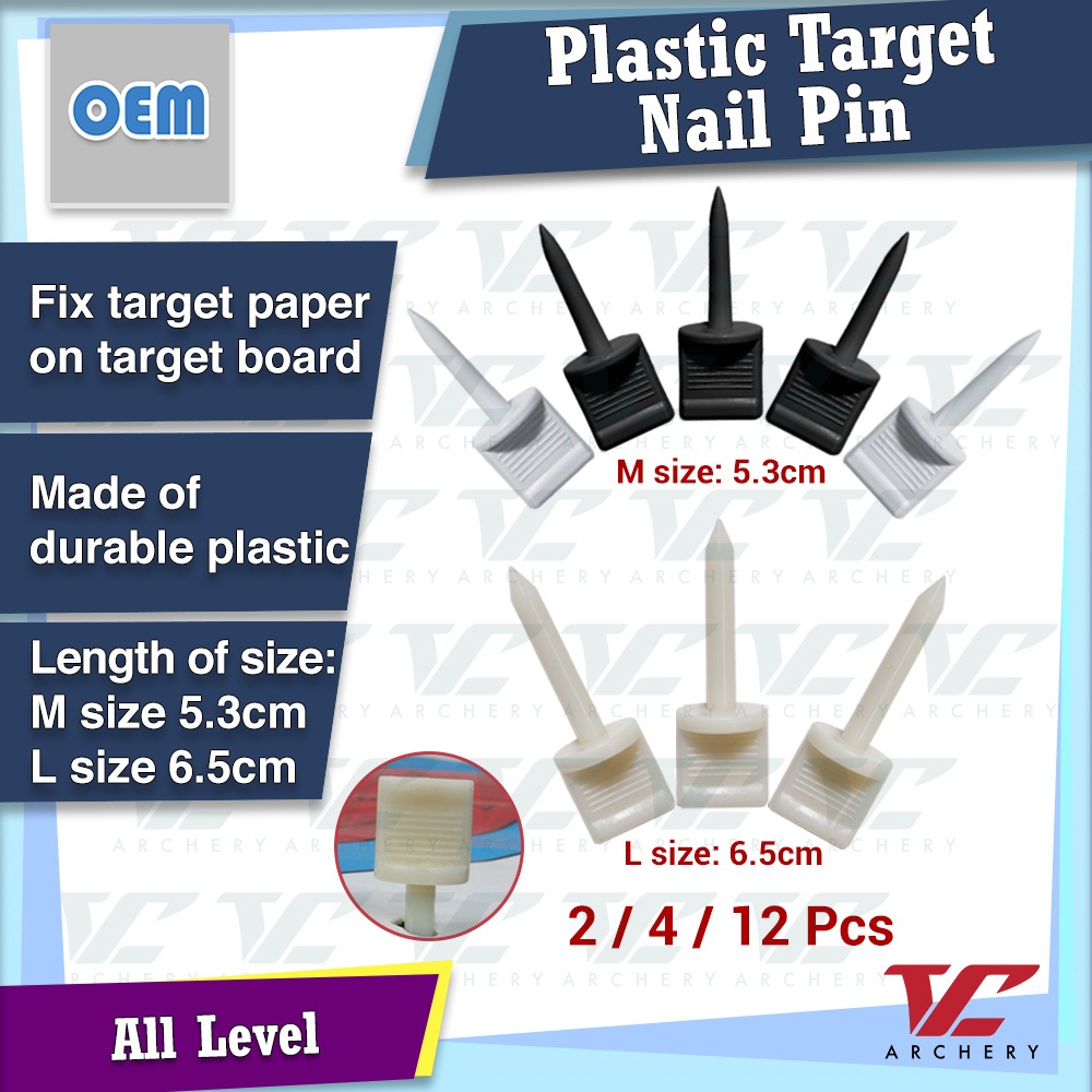 V Club Archery Plastic Nail Pin - For Fixing Target Paper Target Face ...