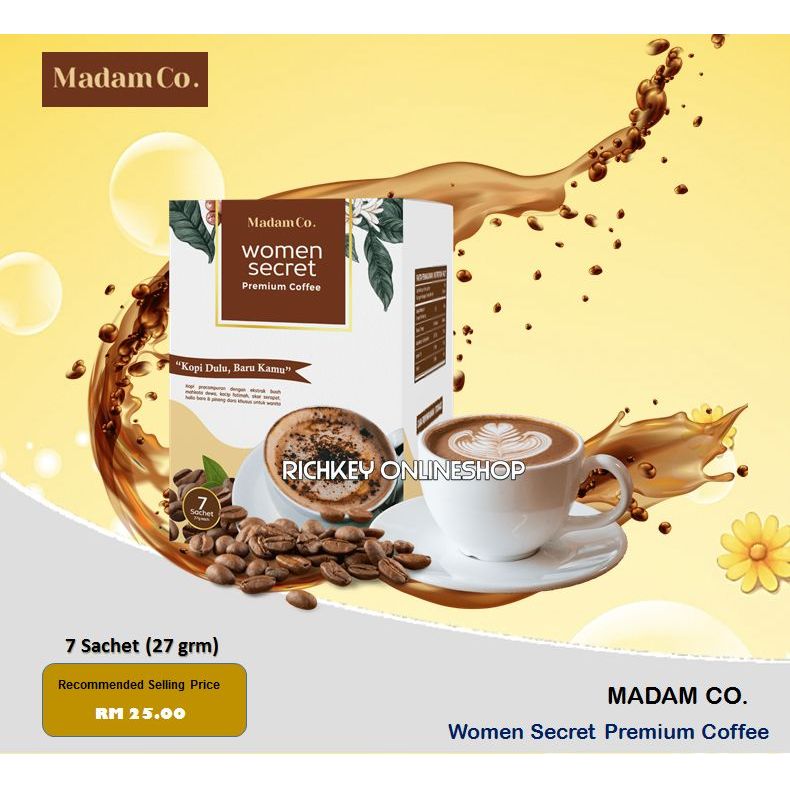 Madam Co Women Secret Premium Coffee (7 Sachet - 27grm) | Shopee Malaysia