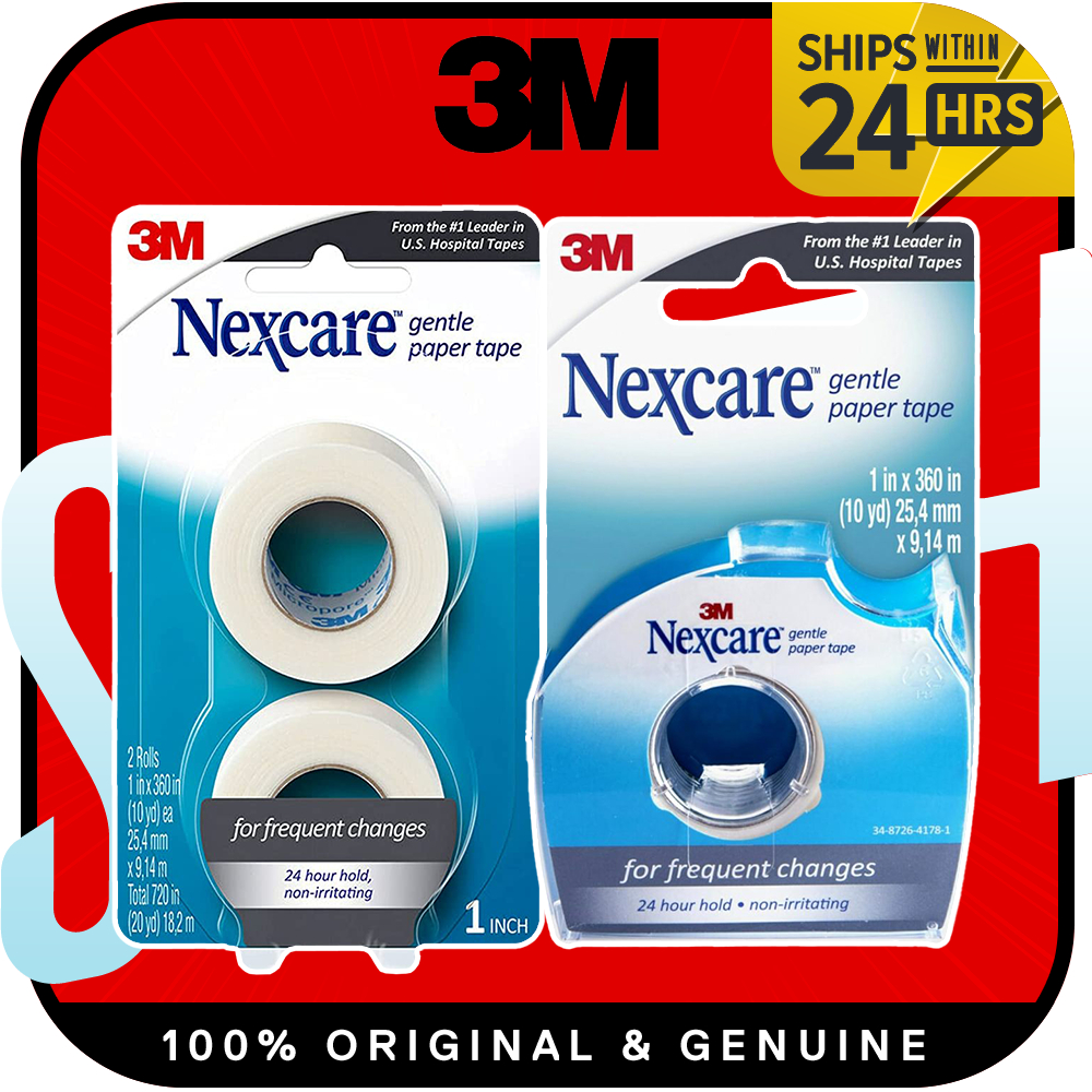 GENUINE 3M Nexcare Gentle Paper First Aid Tape, For Securing Gauze & Dressings l Nexcare Gentle ...