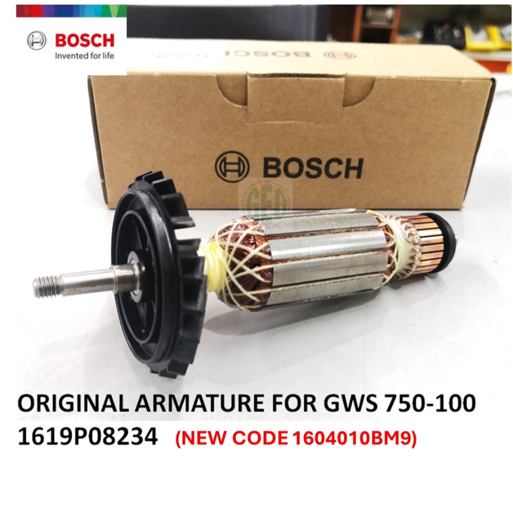 Original Armature For Bosch GWS 750-100 Angle Grinder 1604010BM9 ...