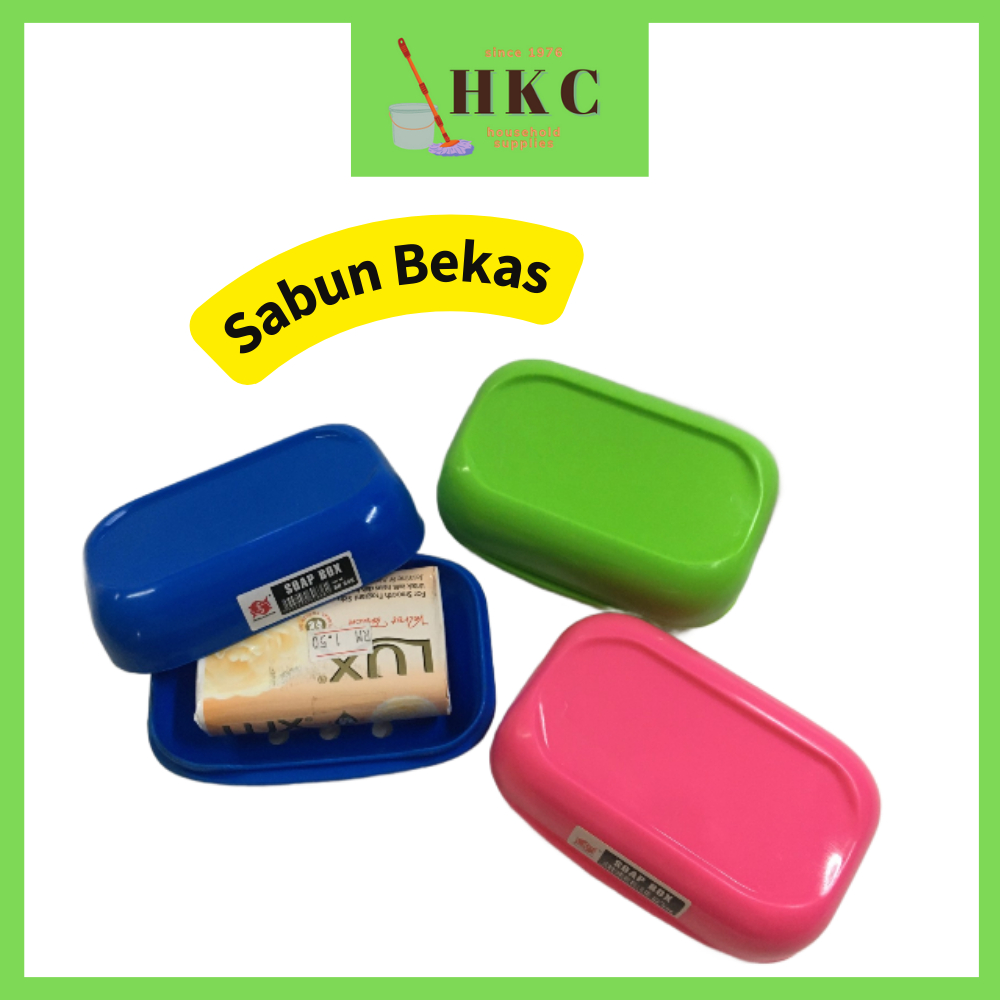 TEBAL Soap Box Holder Container Plastic With Cover For Bathroom ...