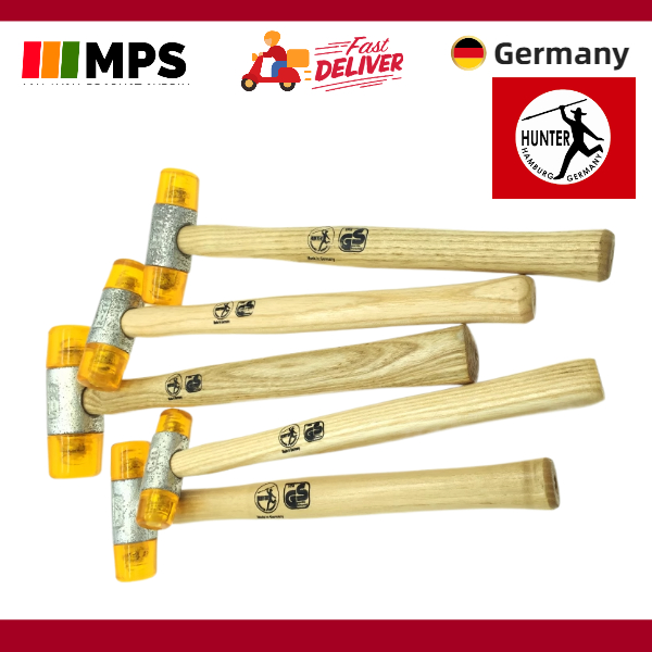 HUNTER GERMANY PLASTIC HAMMER Bumping Mallet wooden handle soft face hammer tukul 22mm 27mm 35mm ...
