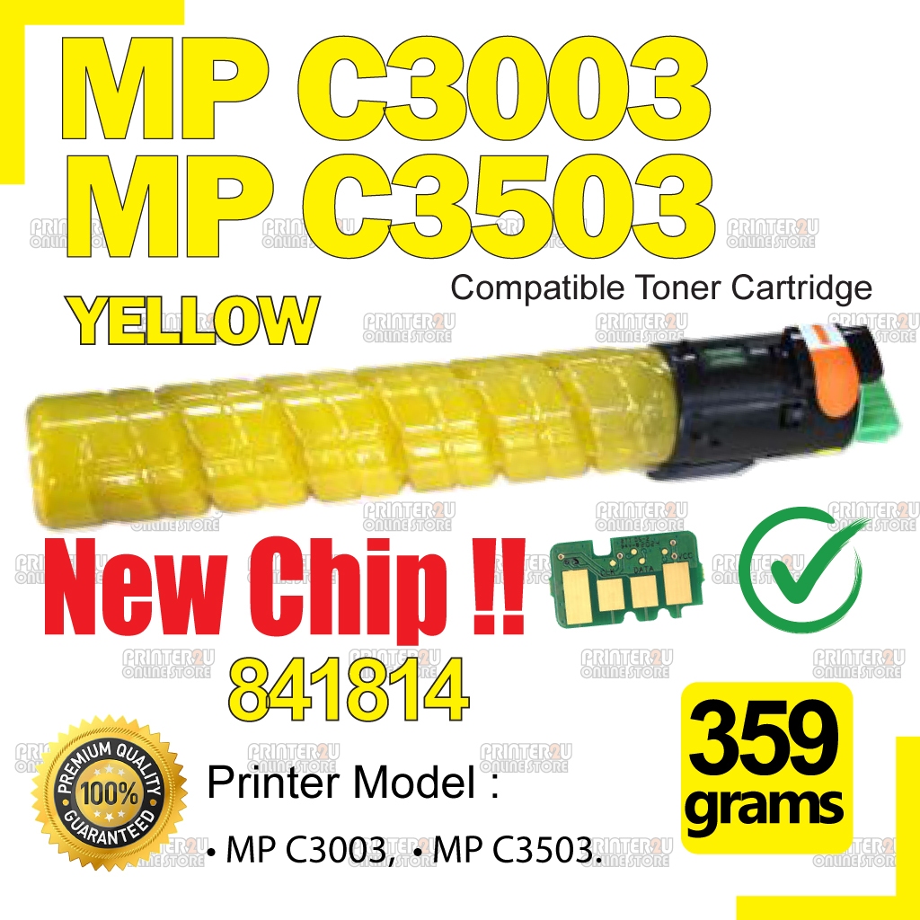 Compatible to Ricoh MP C3003 C3503 MPC3003 MPC3503 841814 Yellow Black Cyan Magenta Color Copier ...