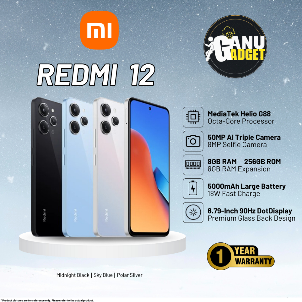 Redmi 12 | 8+8GB Extended RAM | 256GB ROM | 50MP Al Triple Camera ...