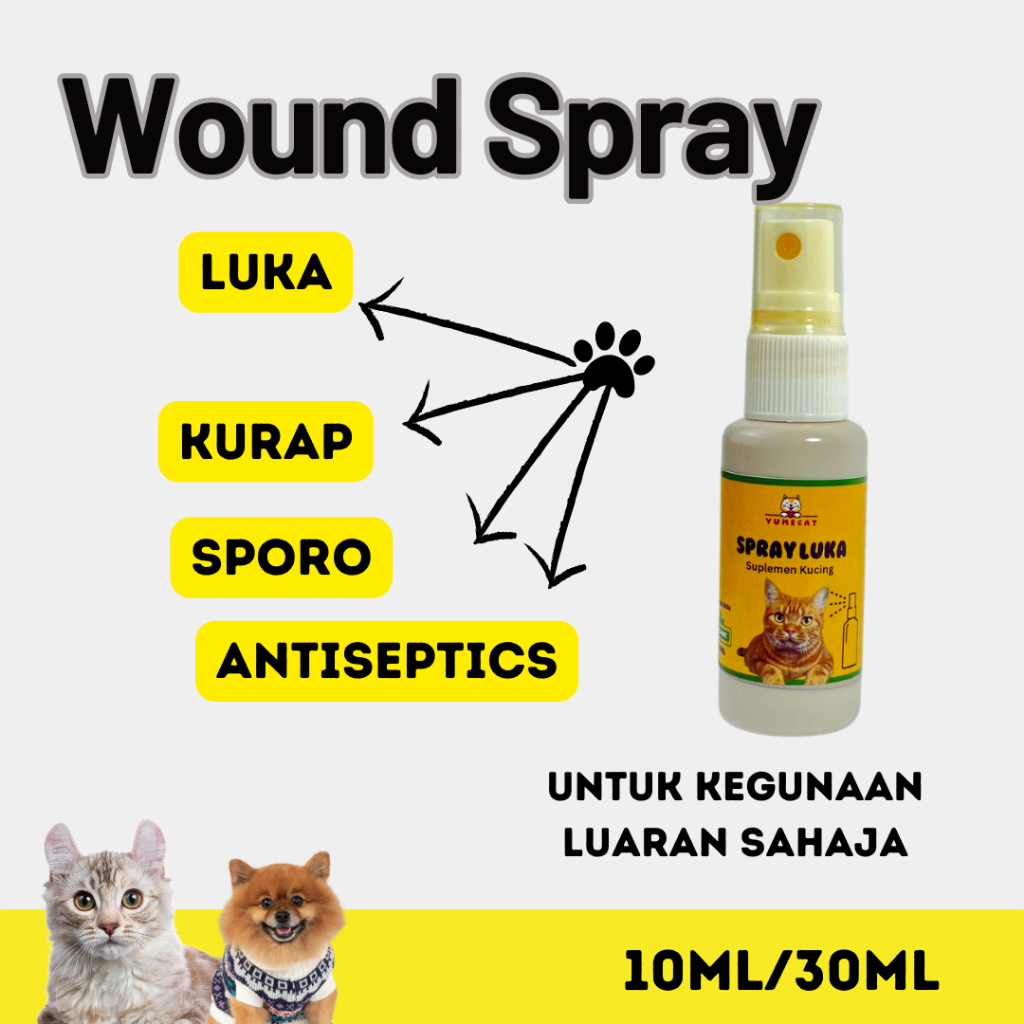 SmartCat Ubat Luka Kucing, Spray Kucing, Cat Spray, Ubat Kurap Kucing ...