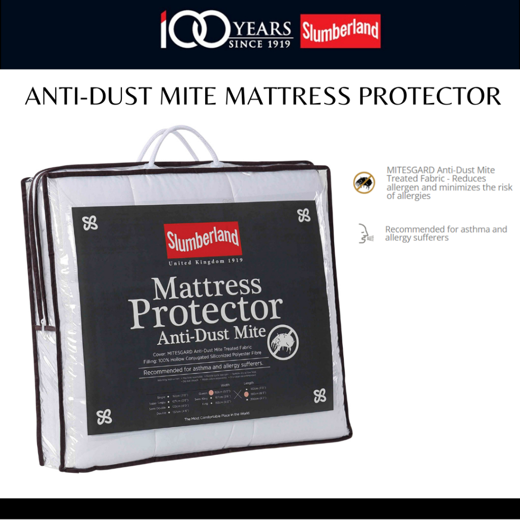 Slumberland Anti-Dust Mite Mattress Protector | Anti-Dust Mite Fabric ...