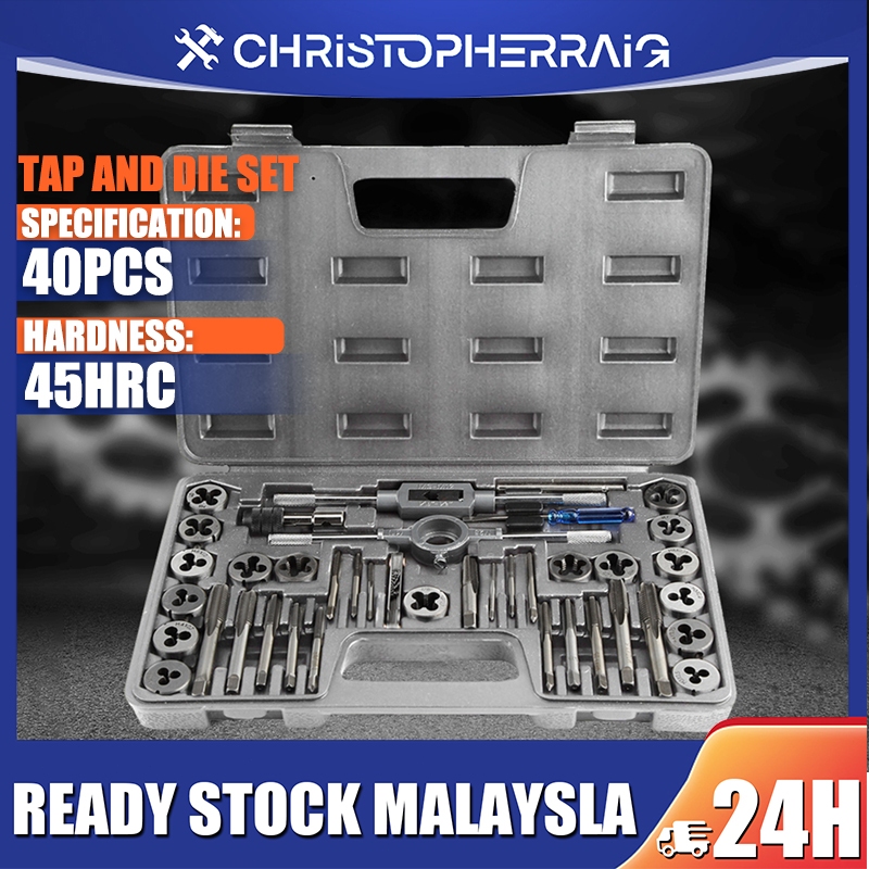 110 Pcs Hand Tap and Die Set Metric Tap Die Set Hand Threading Tool ...