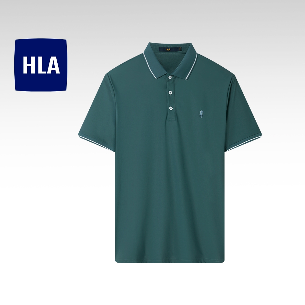 HLA Easy Care Series Solid Colour Cool feeling Short Sleeve Polo Shirt ...