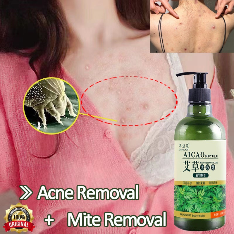 Acne body wash Wormwood shower gel 艾草沐浴露 Antibacterial body wash 500ml Anti-mite shower gel ...