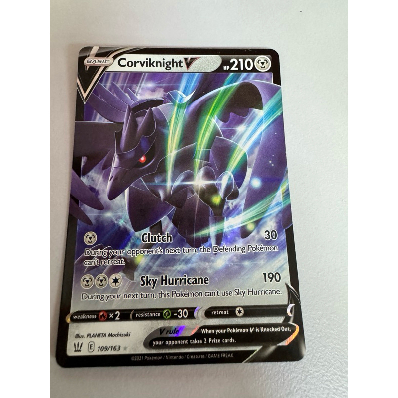 Steel/Metal Type - Pokemon Card V - Corviknight V 109/163 | Shopee Malaysia