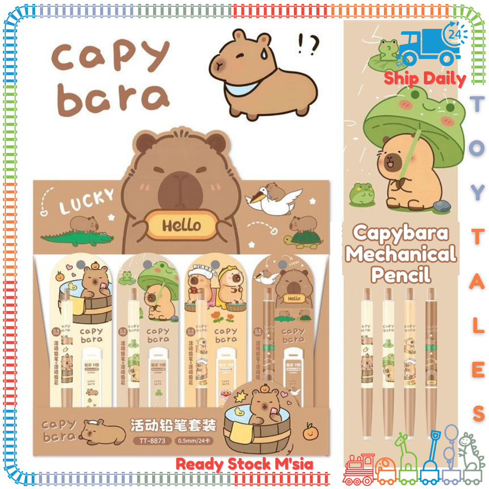 ToyTales 🍭 CAPYBARA STATIONERY [ Mechanical Pencil 0.5mm ] 🍭 Barang ...