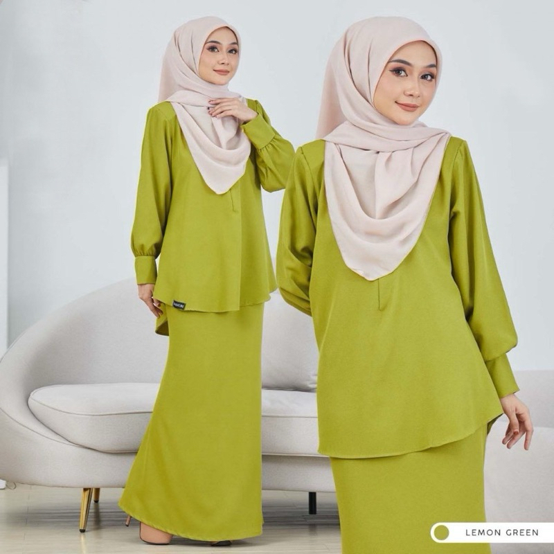 Baju Kurung Pesak Pahang Plain Premium Lembut Ironless Tak Payah Gosok Merdeka Raya Riau Moden ...