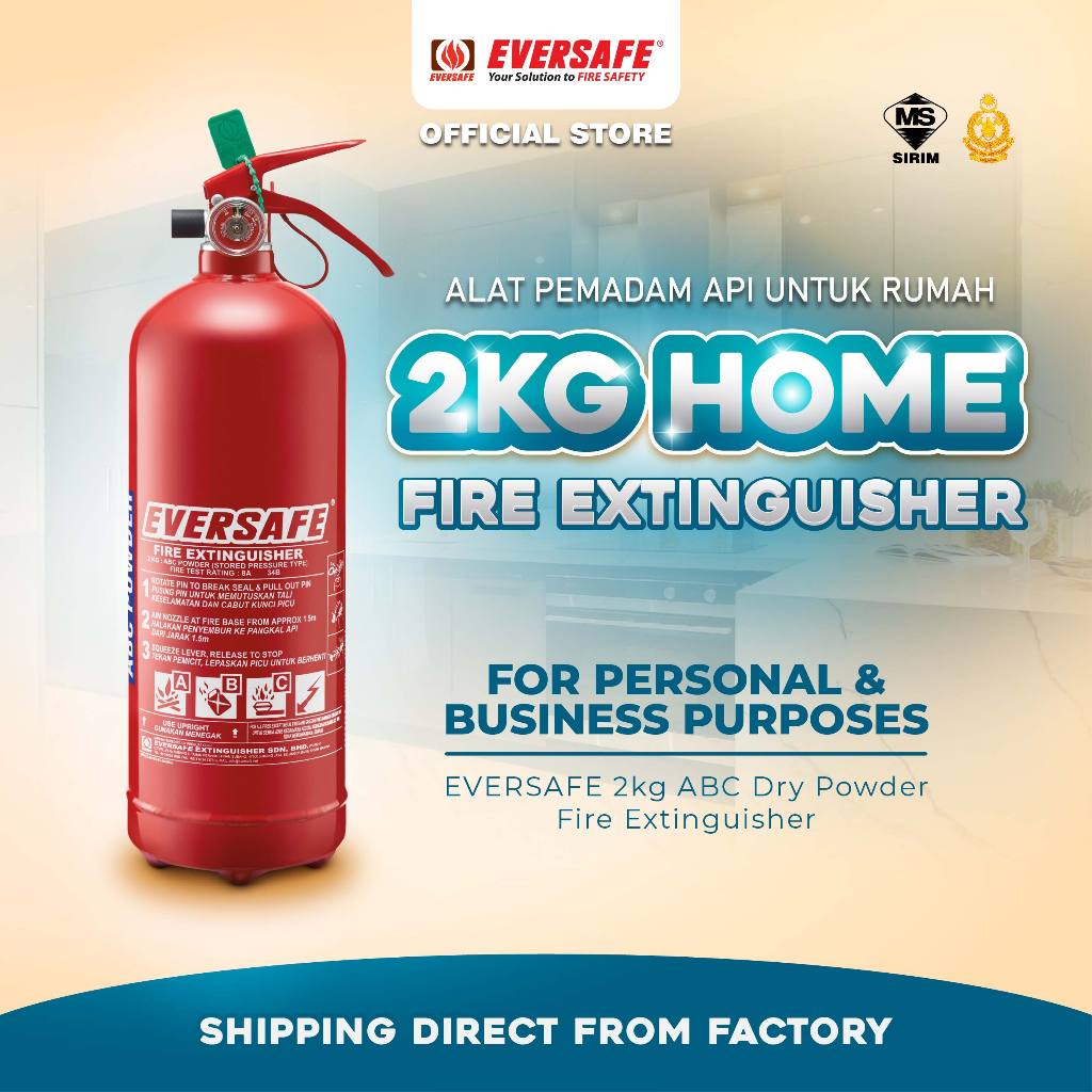 [HQ] EVERSAFE 2kg Portable Fire Extinguisher for House (EVERSAFE ...