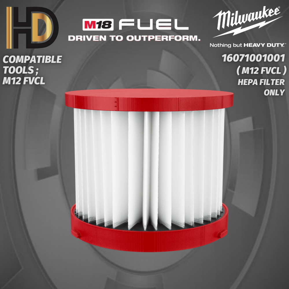 Milwaukee M12 M18 Vacuum HEPA Filter / Model Suitable M18 VC2 & M18 ...