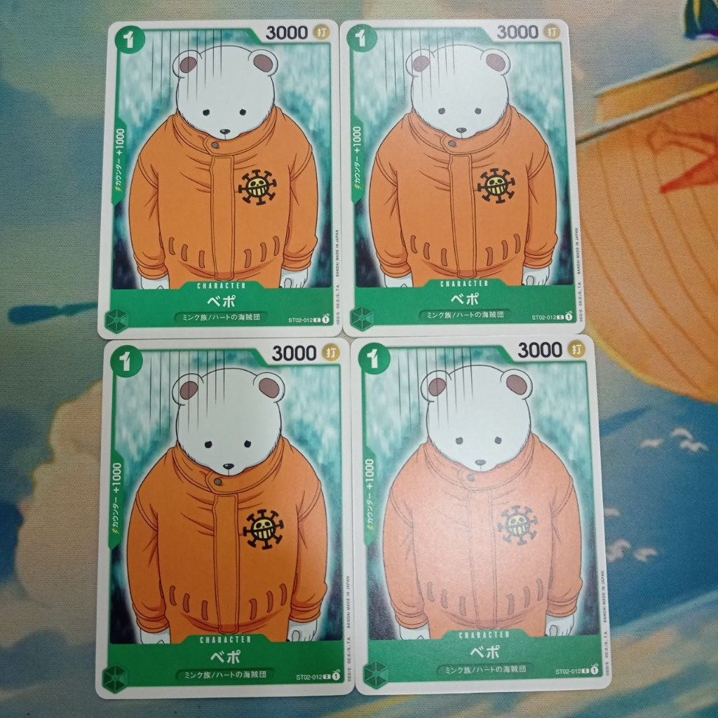 ORIGINAL 4x cards playset deck Bepo Character ST02-012 C optcg one piece card | Shopee Malaysia