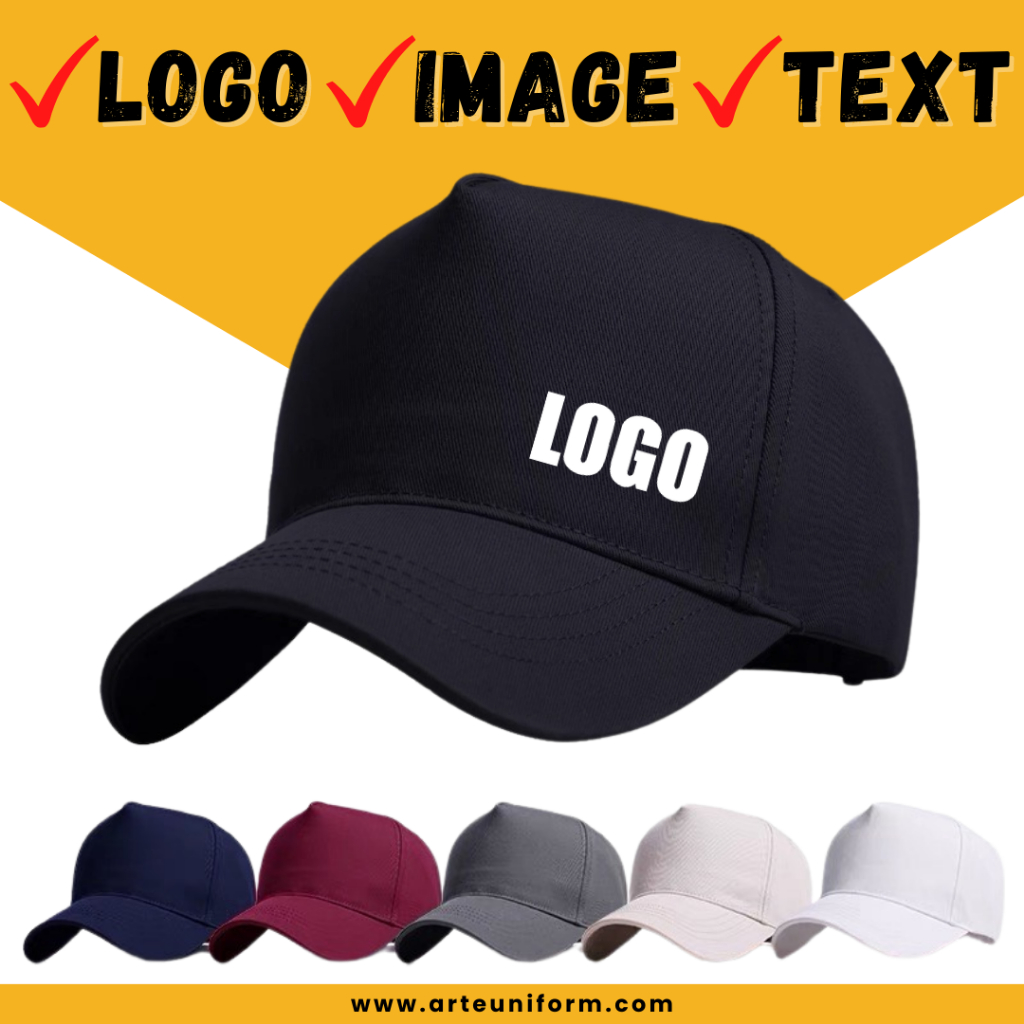 CUSTOM LOGO CAP // Cetak Logo Design Cap Custom Printing Baseball High ...