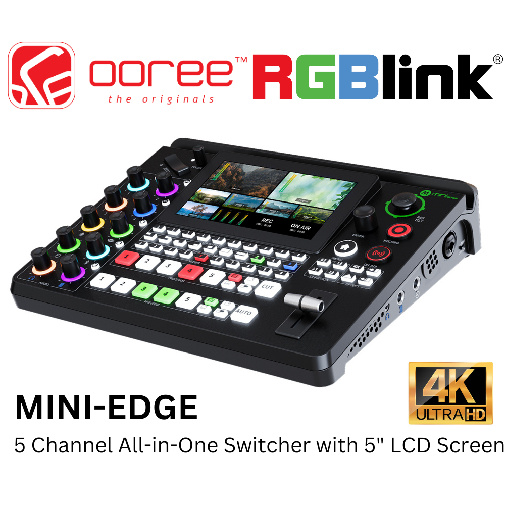 RGBLINK MINI-EDGE 5 CHANNEL ALL IN ONE SWITCHER WITH BUILT-IN 5.5" LCD ...