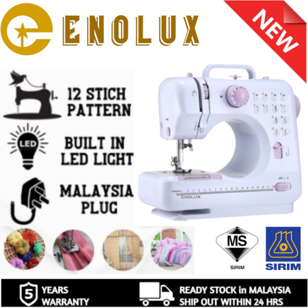 (Clearance) Enolux Portable Sewing Machine FHSM 505A Pro Upgraded 12 ...