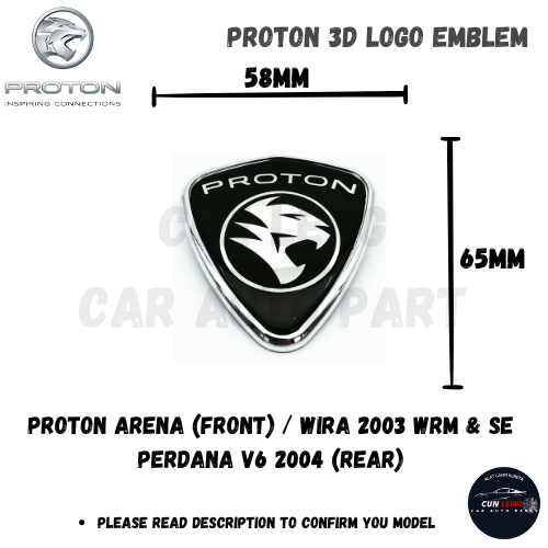 Proton 3D Bonet Logo Emblem PROTON ARENA (FRONT) / WIRA 2003 WRM & SE ...