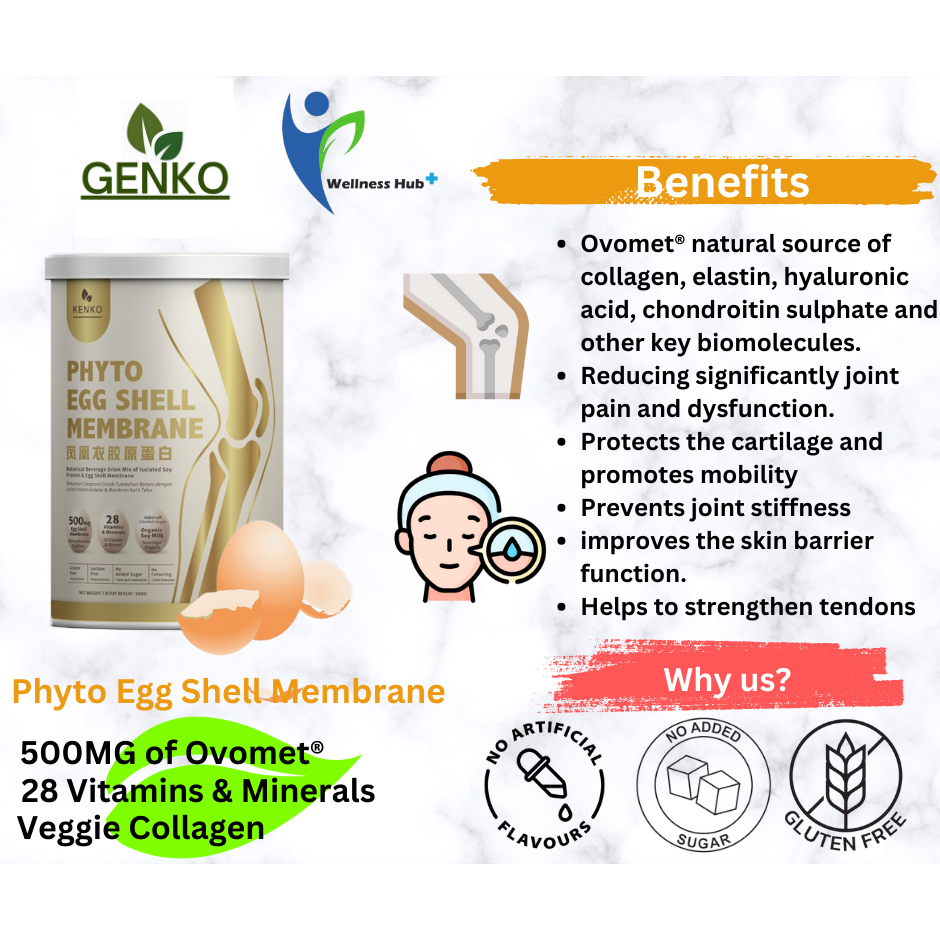GENKO Phyto Egg Shell Membrane 500GM Veggie Collagen - TYPE II IN ...
