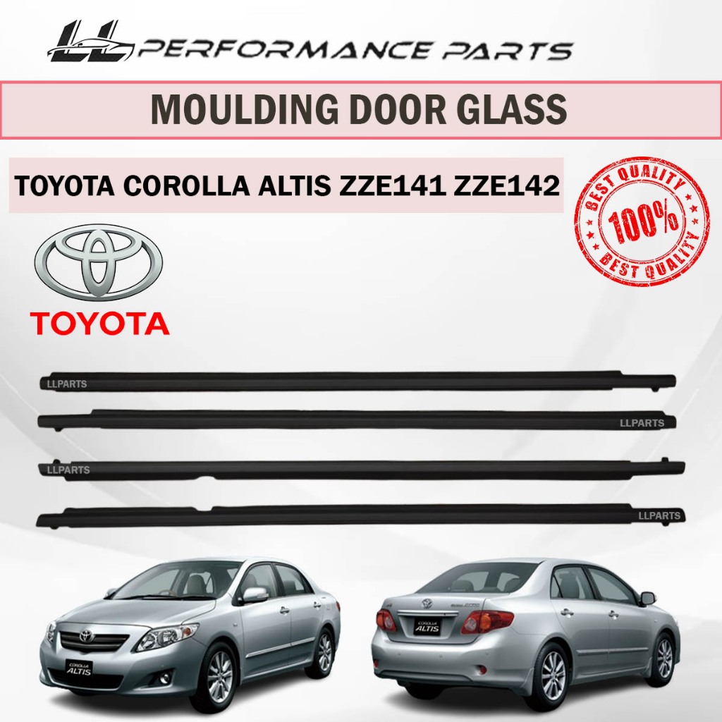 Toyota Corolla Altis ZZE141 ZZE142 2007-2013 Black Door Moulding Lining ...
