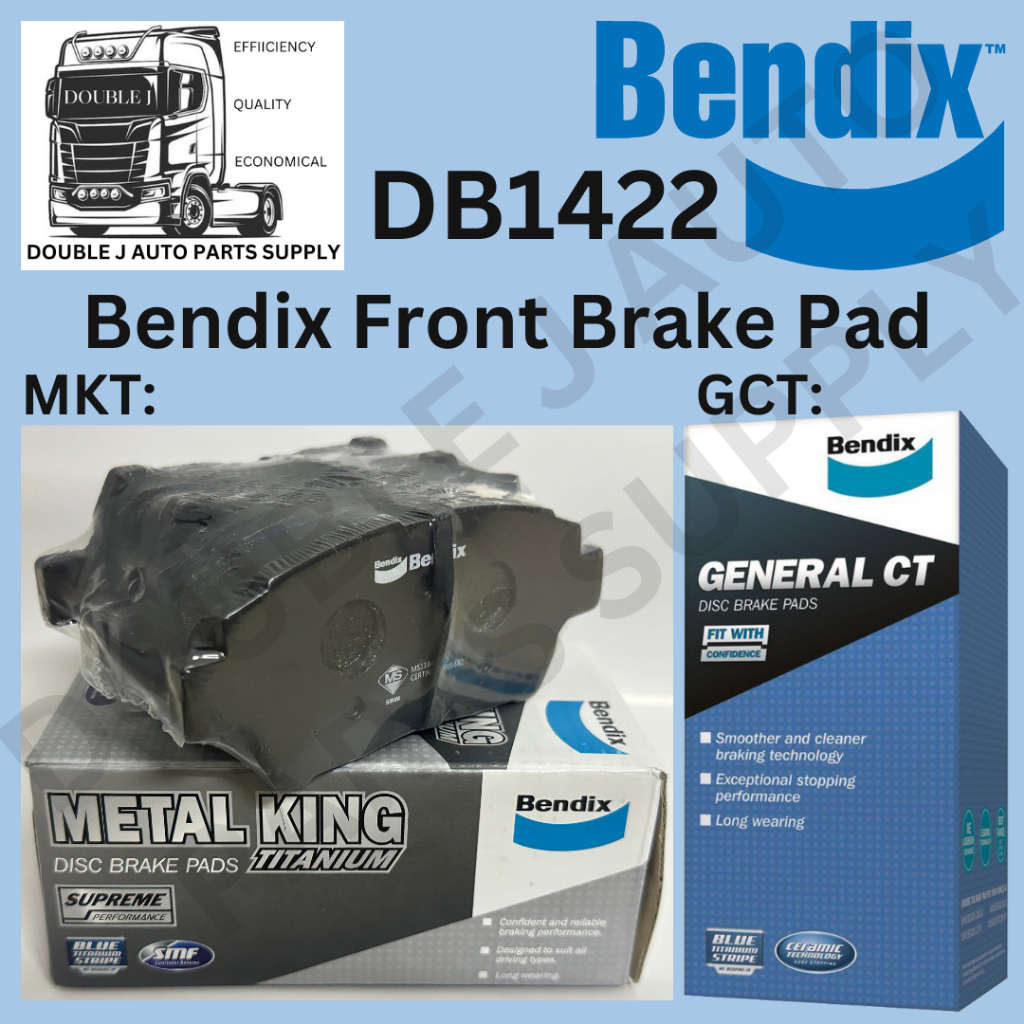 Original Bendix DB1422 Front Brake Pad / Brek Pad Depan Toyota Vios NCP42 (2003–2007), Altis ...