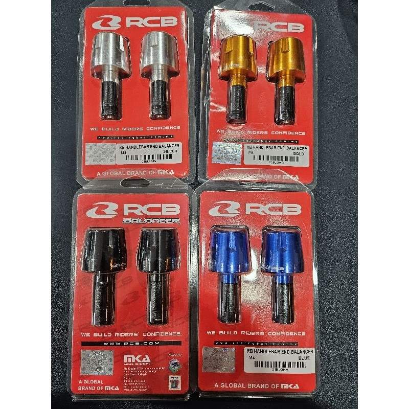 RCB HANDLEBAR END BALANCER M4 BLACK GOLD BLUE SILVER | Shopee Malaysia