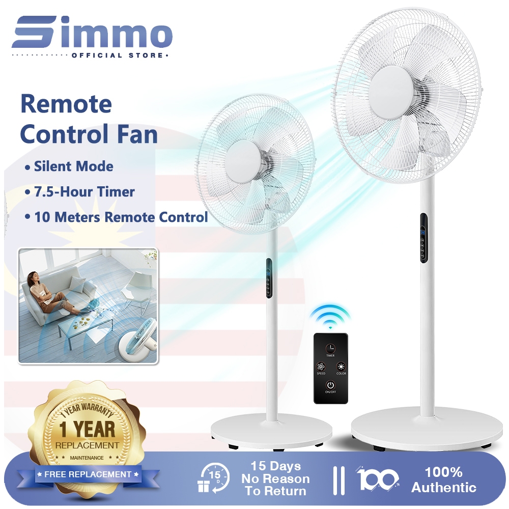 Simmo Kipas Berdiri 16 inch Stand Fan Remote Control Fan 8 Speed 5 ...
