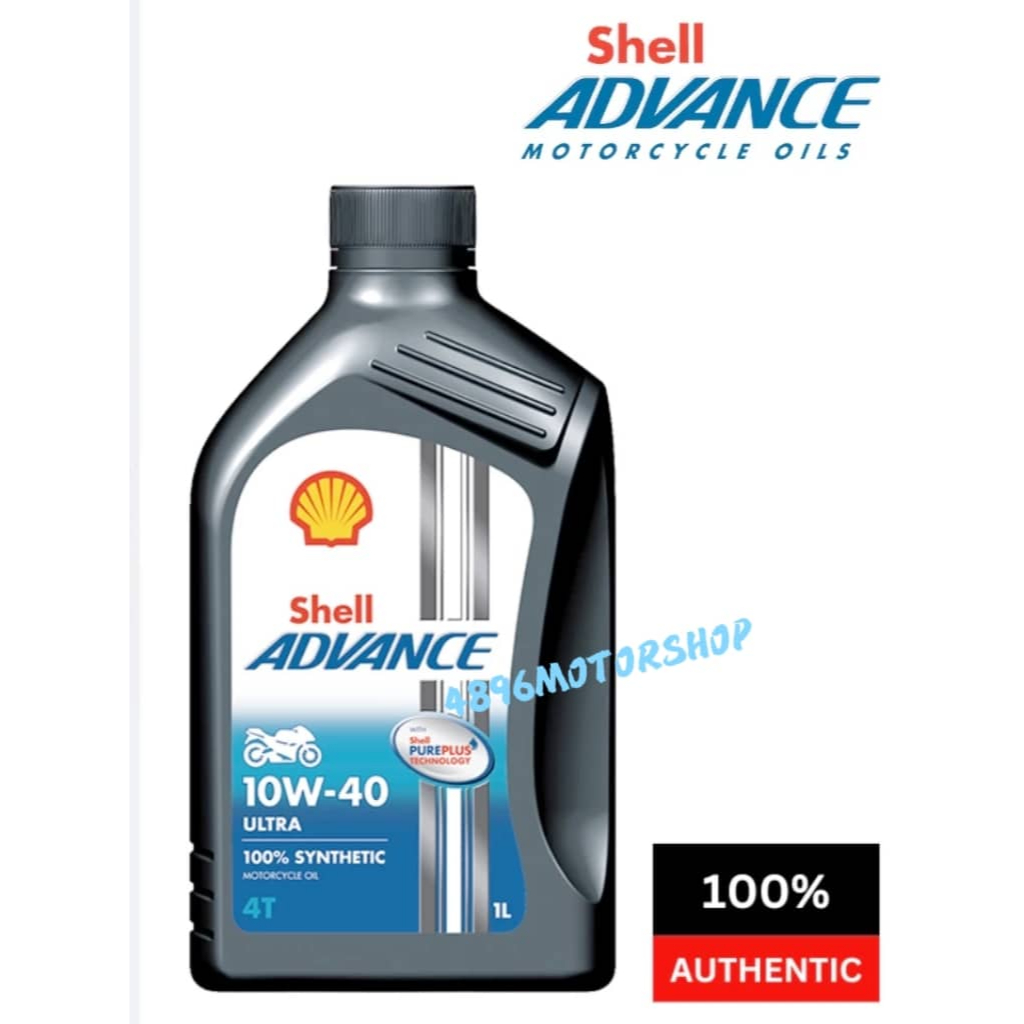100% ORIGINAL SHELL ADVANCE ULTRA 10W40 4T FULLY SYNTHETIC ENGINE OIL ...
