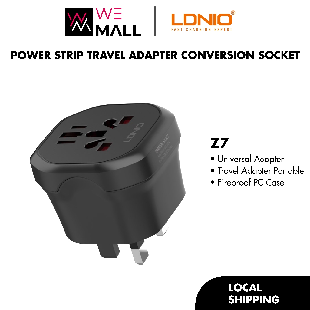 LDNIO Z7 Travel Adapter Conversion Socket Power Strip Converter Universal Adapter UK Plug ...