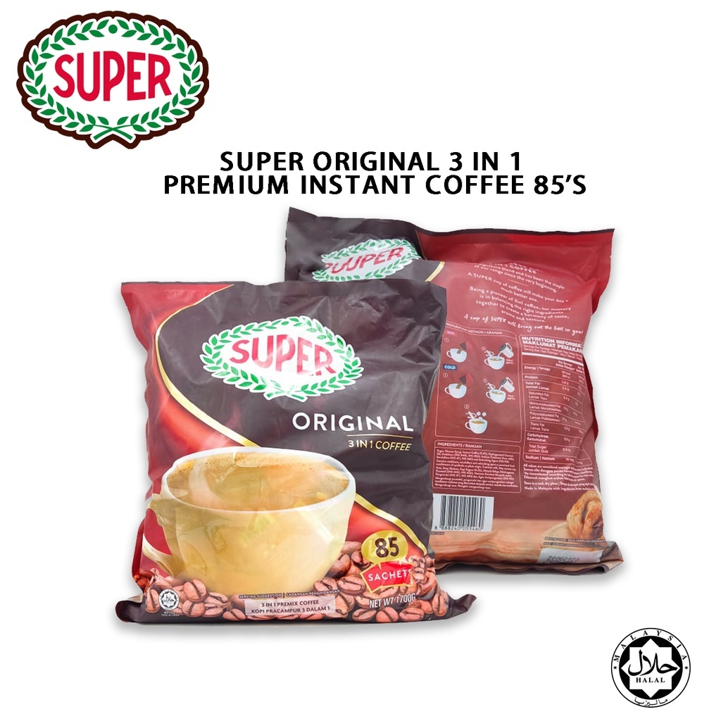 SUPER Original 3 IN 1 Premium Instant Coffee 85'S | Shopee Malaysia