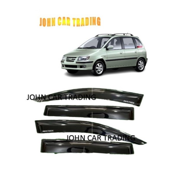 Hyundai Matrix 1.6 / 1.8 4" Window Door Visor Matrix Air Press Wind ...
