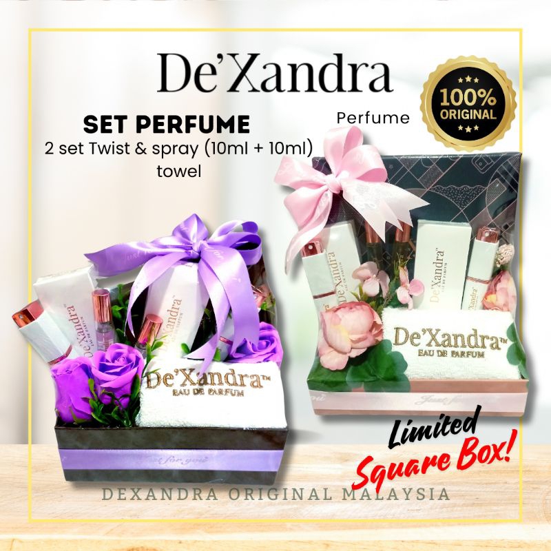 PERFUME GIFT SET twist 2 towel Hantaran Dexandra MURAH SUPRISE BIRTHDAY ...