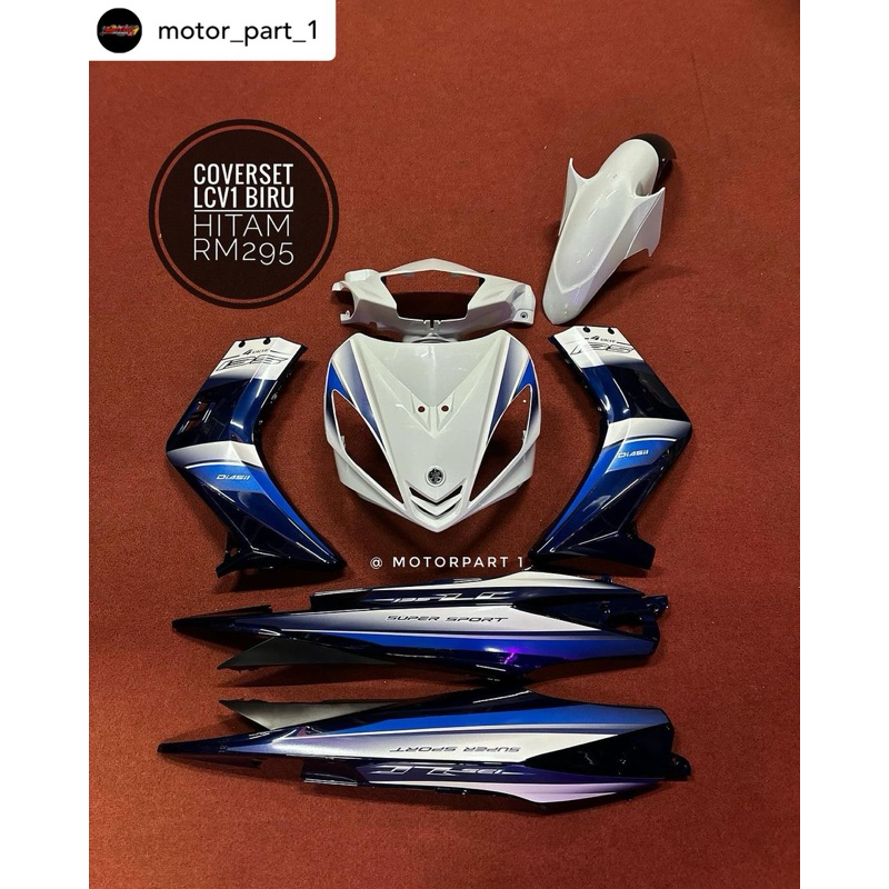 COVER SET LC V1 PUTIH BIRU NEW DESIGN READY STOCK | Shopee Malaysia