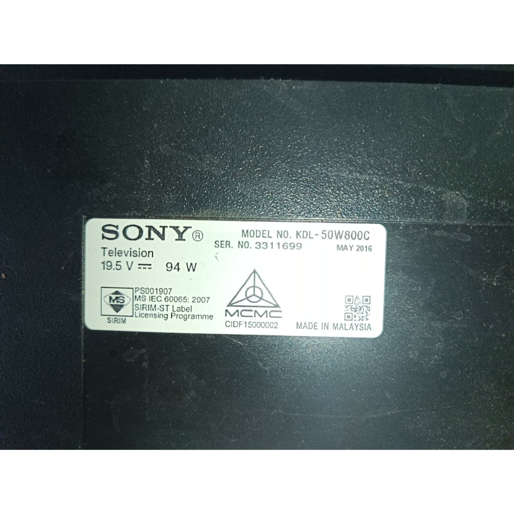 Sony KDL-50W800C 2 in 1 Board T-Con Board Speaker | Shopee Malaysia