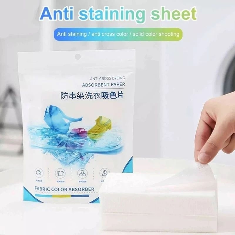 Anti Dye Sheet Colour Absorption Sheet Fabric Laundry penyerap Warna ...