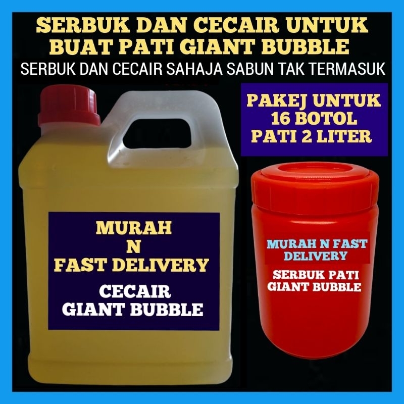 Serbuk Giant Bubble Dan Chemical Untuk Buat Pati 2 liter 16 Botol ...