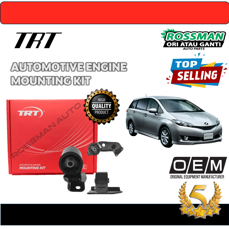 Toyota Wish ZGE20 1.8 TRT Engine Mounting Set 1 Year Warranty | Shopee ...