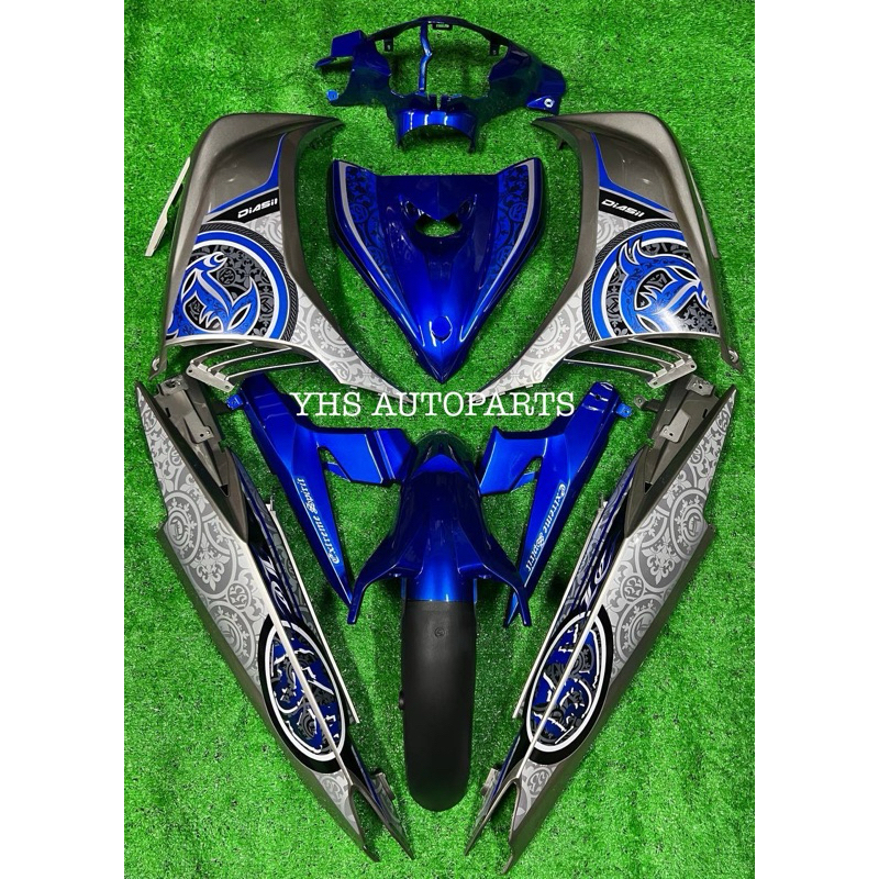 COVERSET YAMAHA LC 135 V2 V3 V4 V5 V6 V7 DESIGN BATIK SIAP TAMPAL ...